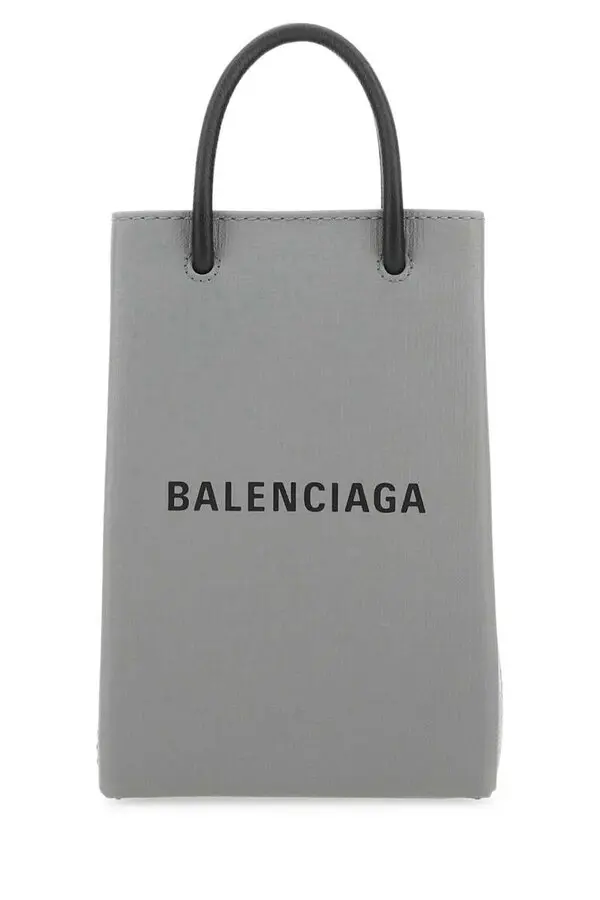 Balenciaga Leather Phone Case - Grey
