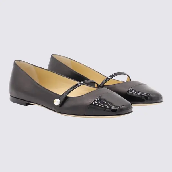 Buy JIMMY CHOO Black Leather Elisa Ballerina - One-color At 33% Off ...