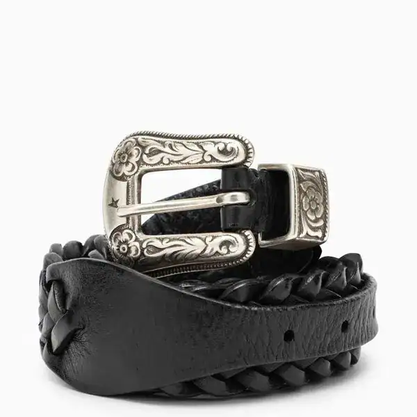 Golden Goose Braided Belt In Black - 46% Off | Editorialist display picture 3
