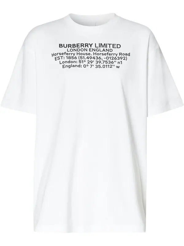 Burberry Text Print T-shirt