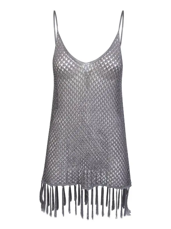 Dodo Bar Or Mesh Top - Grey