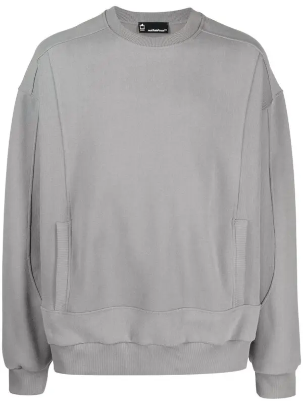 STYLAND Crew-neck Cotton Fleece Sweatshirt - Grey