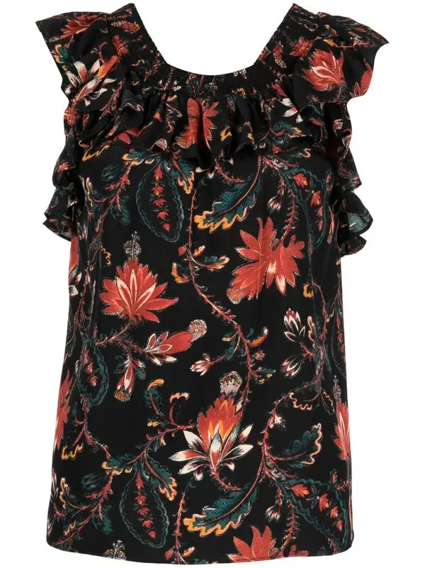 Ulla Johnson Tulip Floral-print Blouse