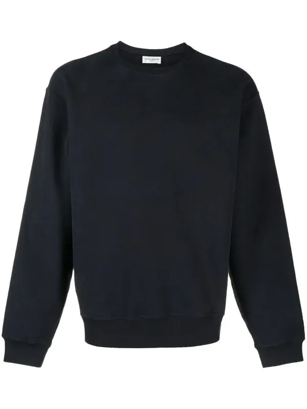 Saint Laurent Logo-embroidered Jersey-fleece Sweatshirt