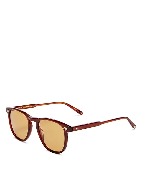 Garrett Leight Brooks Ii 47mm Square Sunglasses - Tortoise/orange Solid