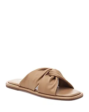 Buy J/SLIDES NYC Yaya Slide Sandals - White Leather At 40% Off