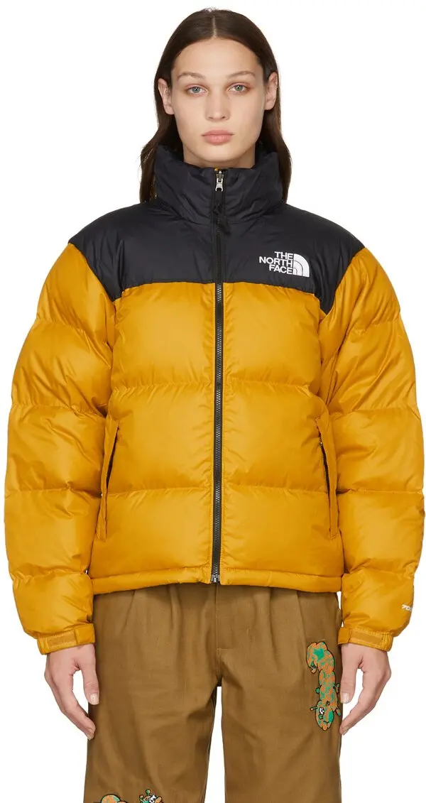 Buy The North Face Yellow & Black Down 1996 Retro Nuptse Puffer Jacket ...