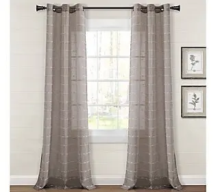 LUSH DECOR Farmhouse Textured Sheer 38x108 Set Lush Dec Or