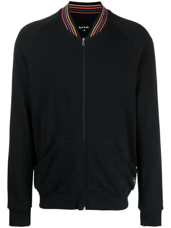 Paul Smith Striped-collar Jacket - Black