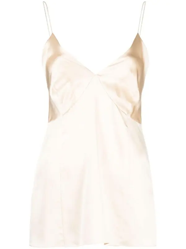 Khaite Grisella Silk-satin Top