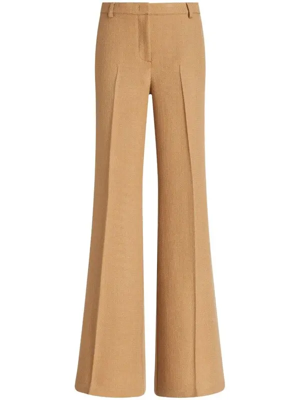 Etro Pressed-crease Flared Trousers