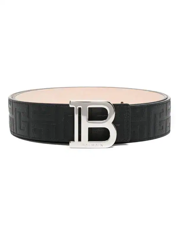 Balmain B-belt Logo-plaque Belt - Black | Editorialist