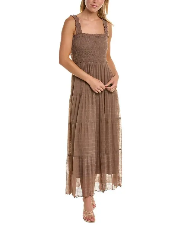 Buy Max Studio Gauze Maxi Dress - Brown At 77% Off | Editorialist