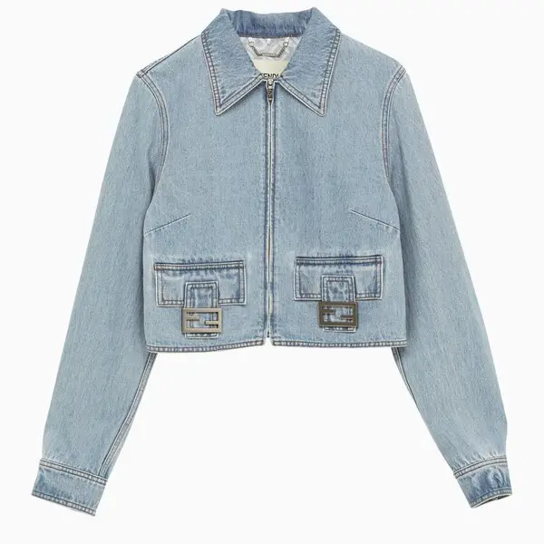 Buy Fendi Denim Short Jacket - Blue At 33% Off | Editorialist