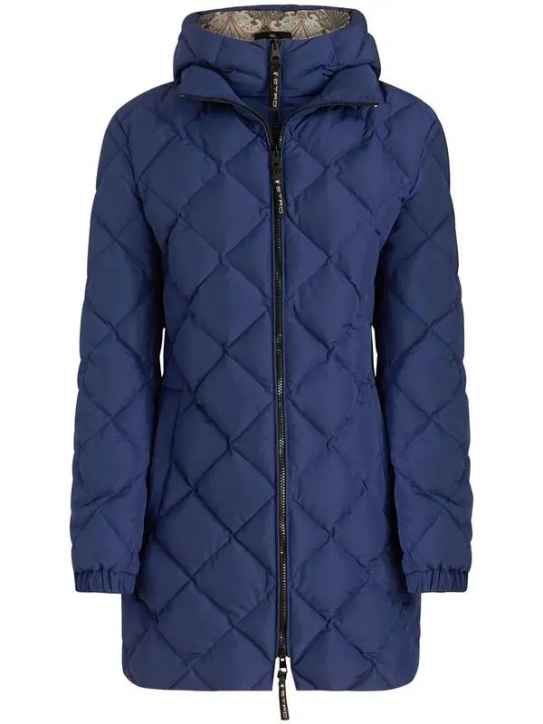 Etro Zipped Hooded Puffer Jacket