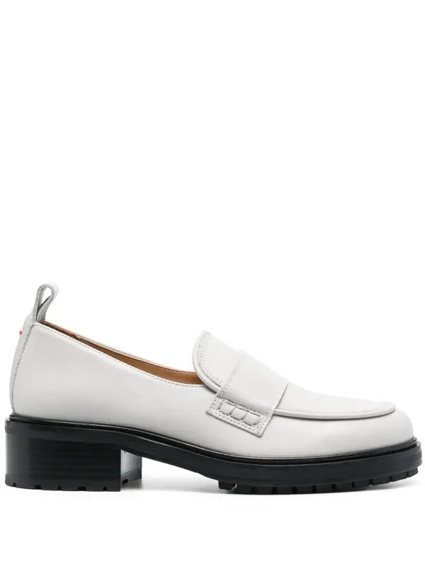 AeydĒ Ruth 40mm Round-toe Loafers - Grey