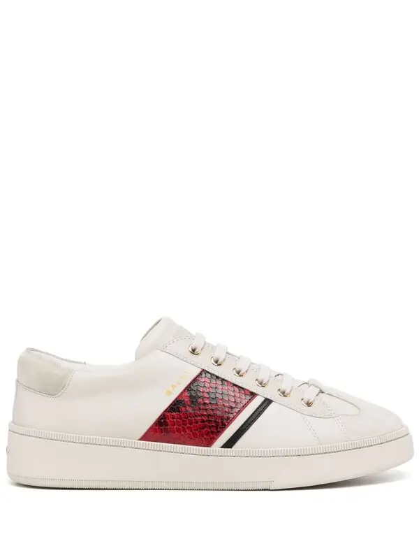 Bally Panelled Low-top Leather Sneakers - White