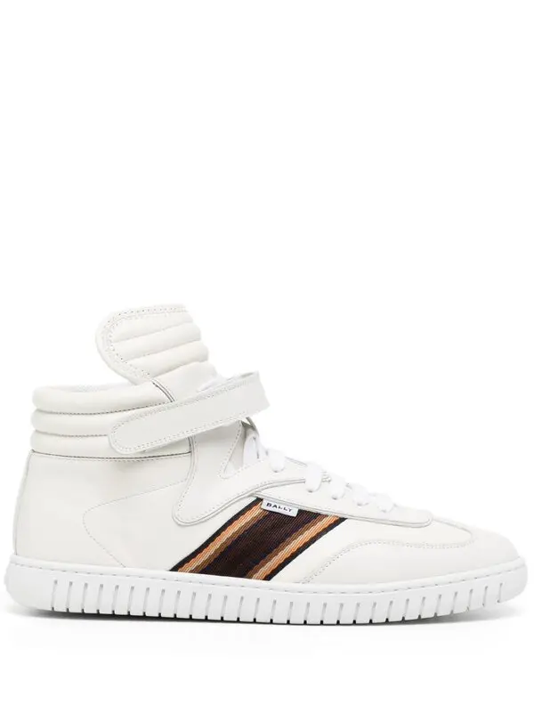 Bally Side-stripe Leather High-top Sneakers