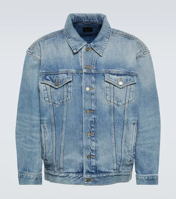 Denim Jacket Ysl Jacket Blue SAINT LAURENT JEAN JACKET WITH YSL