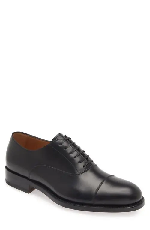 Ferragamo Fabian Cap Toe Oxford In Nero - 60% Off | Editorialist