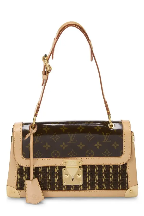 LOUIS VUITTON Monogram Tweedy Zip Shoulder Bag