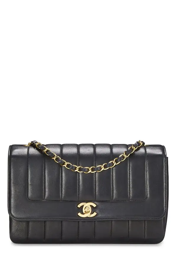 Chanel Lambskin Border Flap - Black | Editorialist