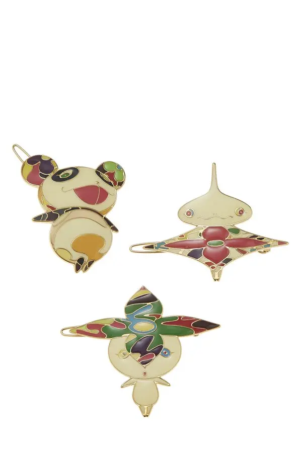 LOUIS VUITTON Takashi Murakami Multicolor Barrettes