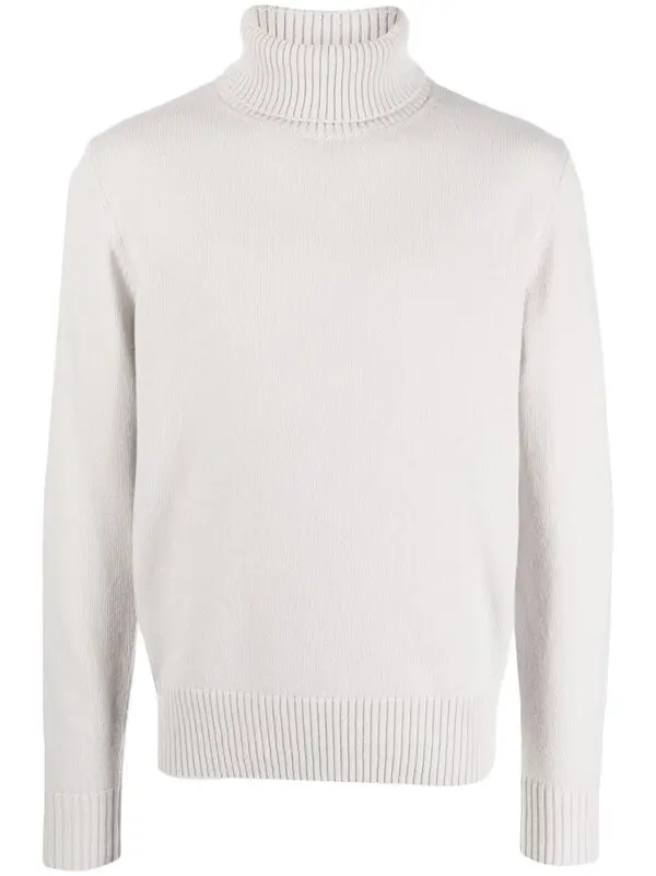 Herno Roll-neck Wool Jumper - Neutrals