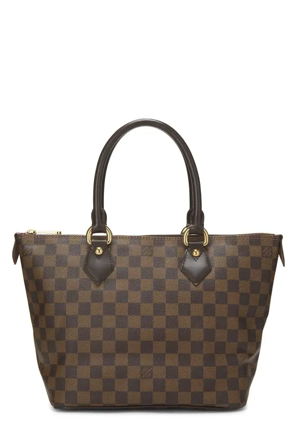 LOUIS VUITTON Damier Ebene Saleya Pm Tote - Brown