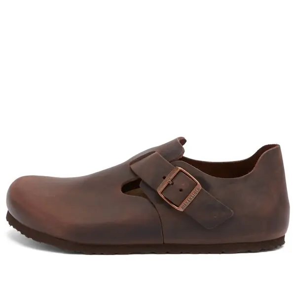 BIRKENSTOCK Leather Clogs With Adjustable Buckle - Habana Oiled Leather