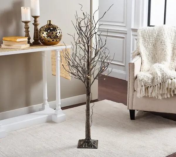 VALERIE PARR HILL 4' Indoor/outdoor Twinkling Birch Tree Valerie
