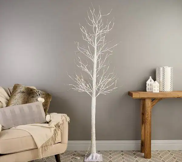 VALERIE PARR HILL 6' Indoor/outdoor Twinkling Birch Tree Valerie - One ...