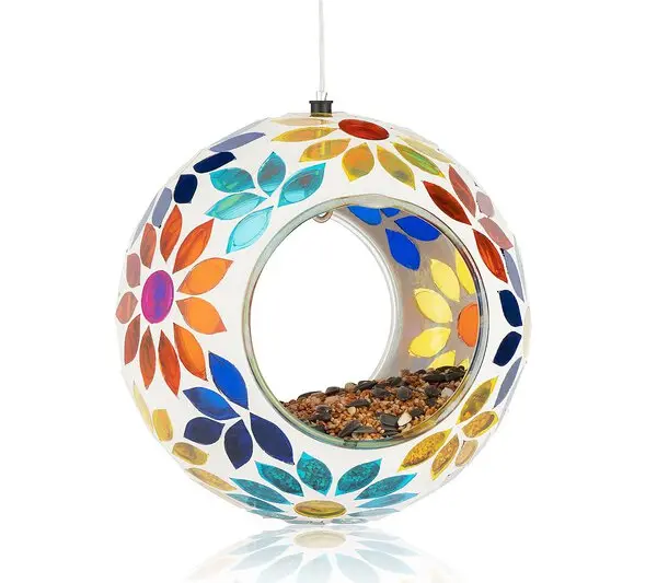 BACKYARD EXPRESSIONS Hanging Glass Bird Feeder
