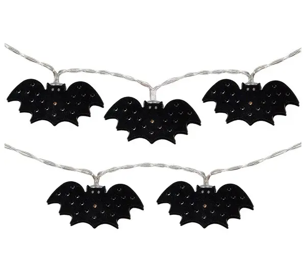 NORTHLIGHT 10-count Led Halloween Bat Fairy Lig Hts 4.25ft