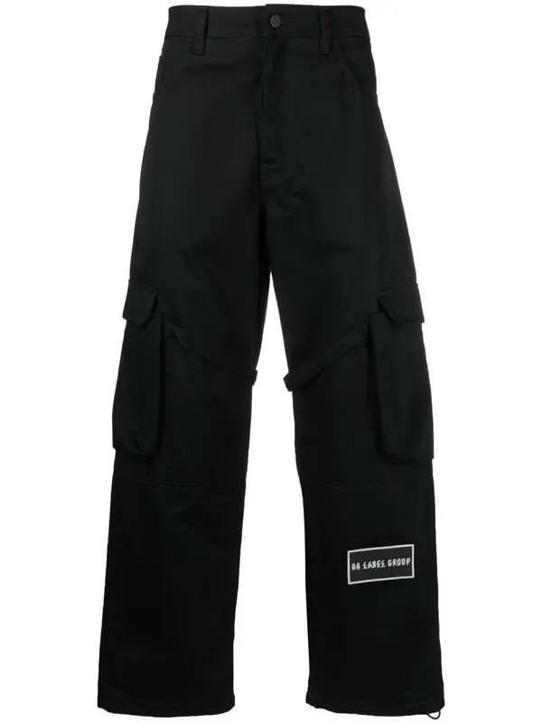 44 LABEL GROUP Logo-patch Cotton Cargo Pants