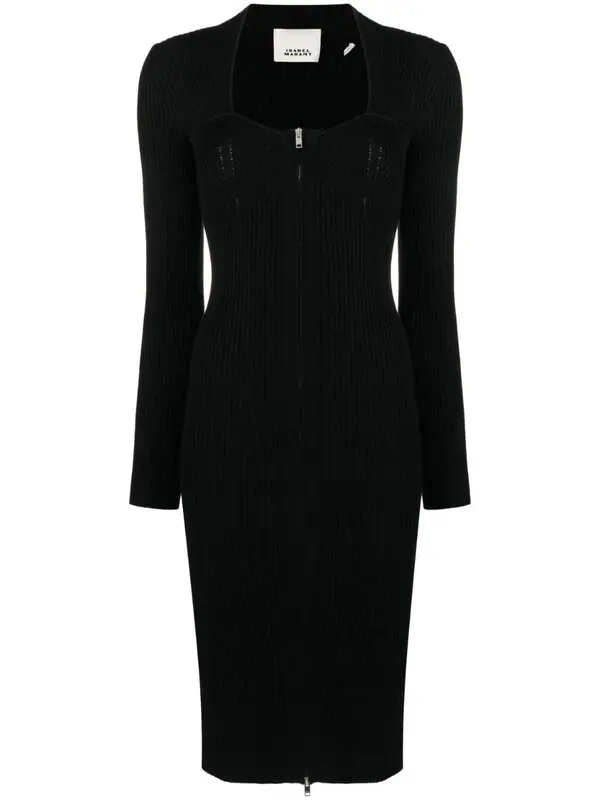 Isabel Marant Zael Wool-blend Midi Dress