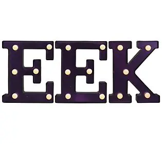 NORTHLIGHT 6.5' Led Lighted Eek Halloween Marqu Ee Sign - One-color