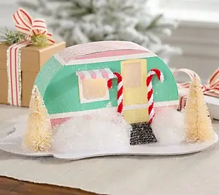 KRINGLE EXPRESS As Is Illuminated Paper Candy Camper