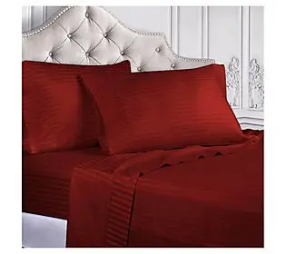 SUPERIOR 400tc Egyptian Cotton Stripe Deep Pock Et Sheets, Kin