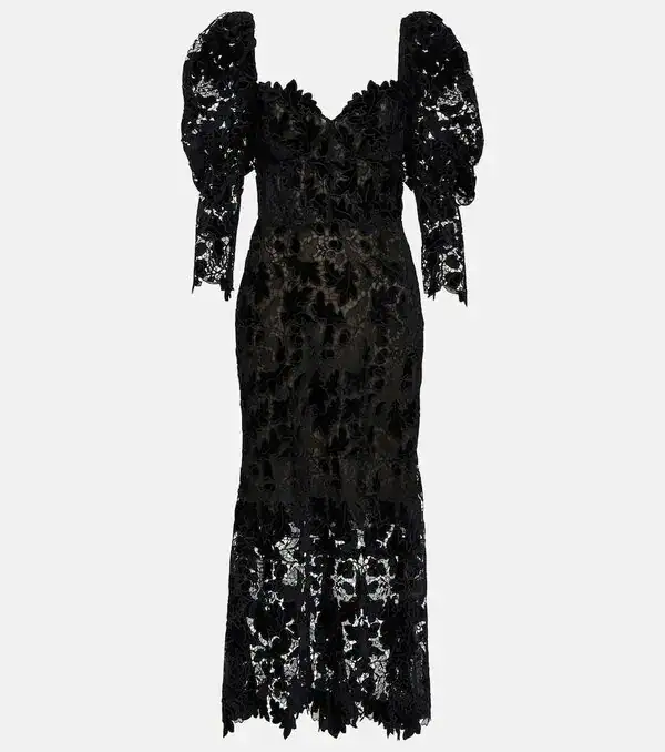 lyvienne chiffon lace maxi dress LACE SWAN SLIP MAXI DRESS IN WHITE | CULT MIA main image 0