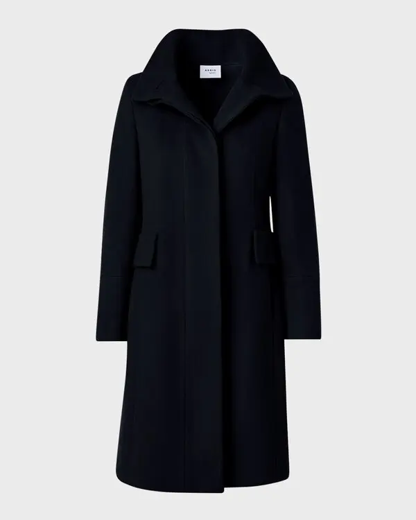 Akris Duffle Knit Knee-length Coat - Black