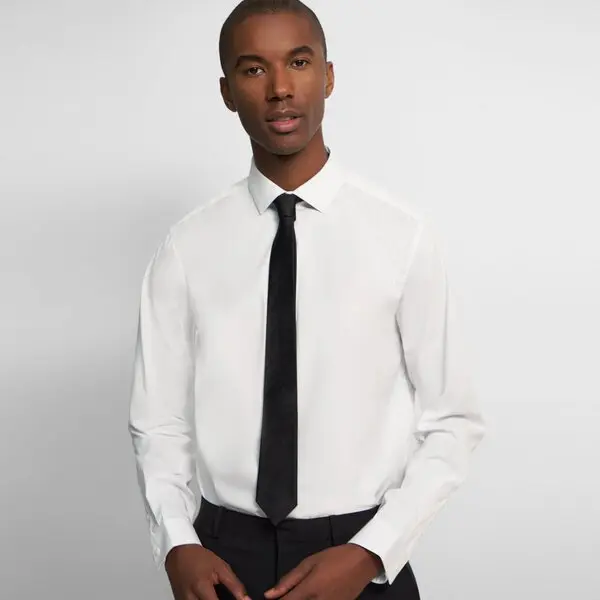 Theory Roadster Solid Silk Neck Tie - Black