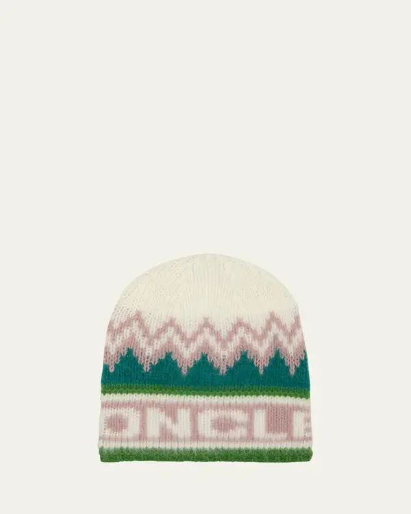 Moncler Logo Intarsia Knit Beanie