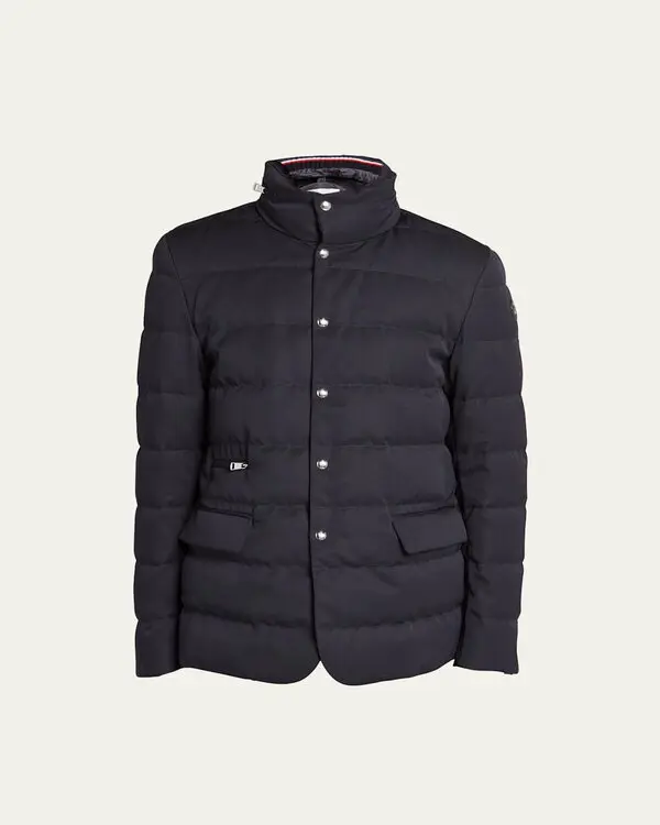 Moncler Bess Layered Puffer Jacket - Navy