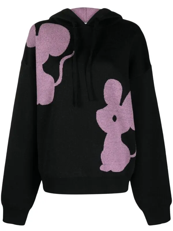 JW Anderson Mouse Intarsia-knit Hoodie