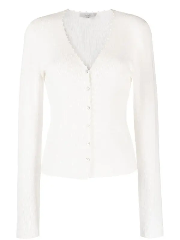 Vince Crochet-trim Linen-blend Cardigan