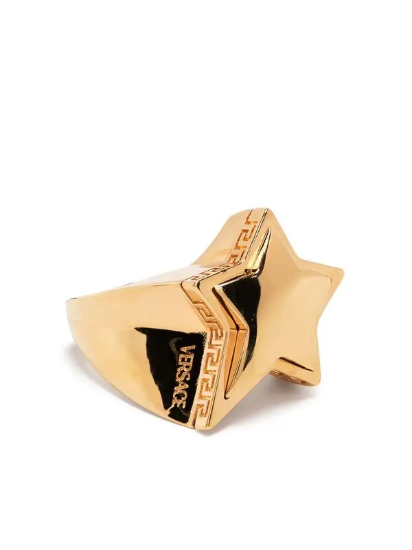 Buy Versace Greca Star-shaped Ring - Gold At 49% Off | Editorialist