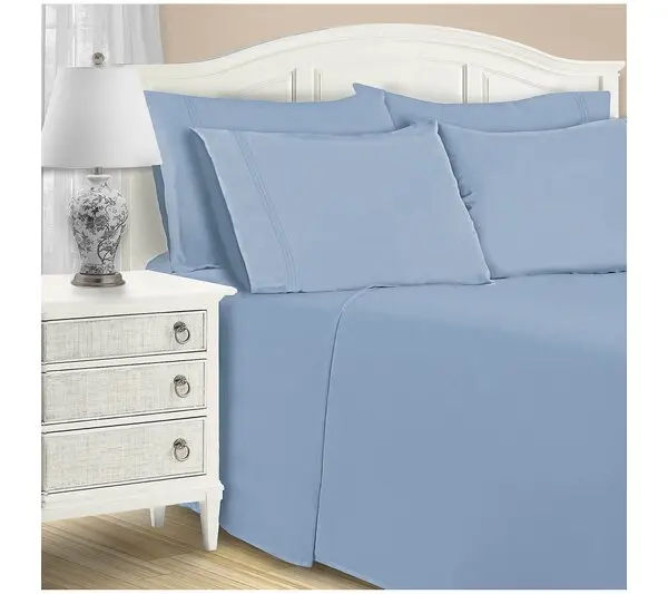 SUPERIOR 1500tc Cotton Blend Deep Pocket 6-pc S Heet Set, Quee