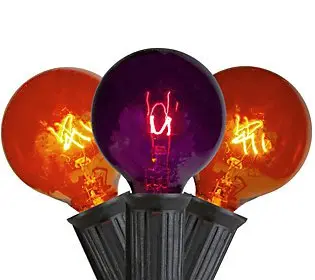 NORTHLIGHT 10-count Orange & Purple G40 Globe L Ights