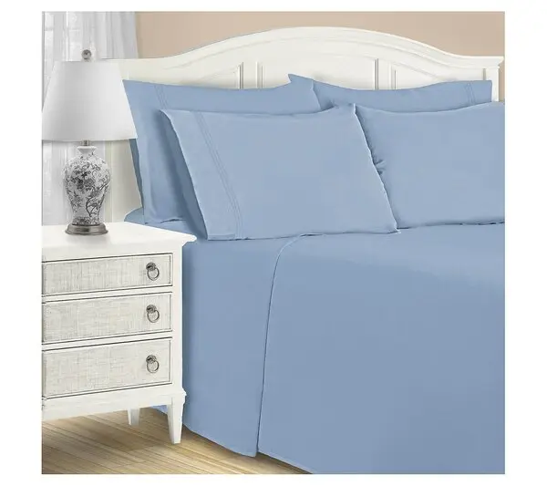 SUPERIOR 1200tc Cotton Blend Deep Pocket 6-pc S Heet Set, Quee